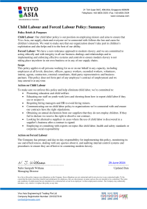 Anti-Child Labour and Forced Labour Policy